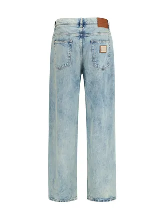 Dolce & Gabbana Oversized Denim Jeans - Blue