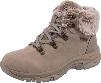 Skechers Damen Trego Falls Finest Stiefelette, Taupe Suede Nylon, 37 EU