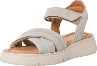 Tamaris Damen Plateau Sandalen Leder Sommer; TAUPE/beige; 40 EU