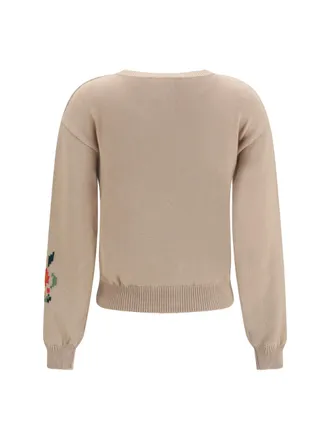 Weekend by Max Mara Womens Cotton Knit Cardigan With Intarsia Cotton; Polyester Jacket