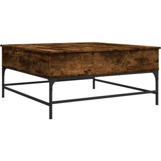 vidaXL Couchtisch R&auml;uchereiche 95x95x45 cm Holzwerkstoff und Metall - Vidaxl