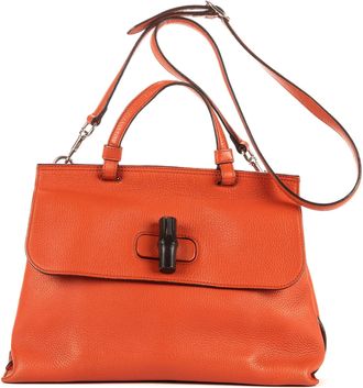 Gucci Crossbody Bags - Bamboo Daily Top Handle - Gr. unisize - in Orange - f&uuml;r Damen