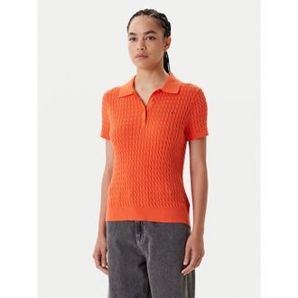 Tommy Hilfiger Poloshirt Fine WW0WW41474 Orange Regular Fit