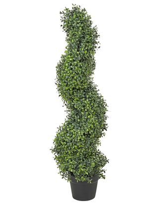 Beliani K&uuml;nstliche Topfpflanze Buchsbaum Spirale Innen- & Au&szlig;en 98 cm Buxus Spiral Tree