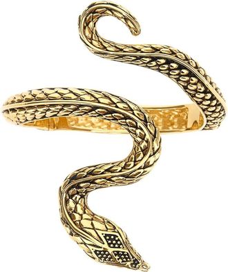 Roberto Cavalli Femme, Accessoires, Jaune, Taille: ONE Size Bracelet Manchette Serpent