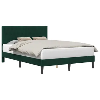 vidaXL Struttura Del Letto Verde Scuro 120 X 200 Cm Velluto Vidaxl