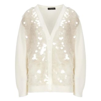 Fabiana Filippi Femme, Pulls, Beige, Taille: 36 FR Cardigan &agrave; col en V