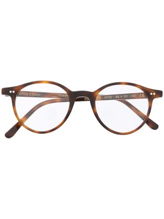 Epos lunettes de vue Newpan &agrave; monture ronde - Marron