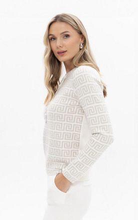 Passioni Strickpullover mit geometrischem Muster