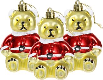 NUOBESTY 3st&uuml;cke Weihnachtsbaumschmuck aus Kunststoff Weihnachtsb&auml;r-anh&auml;nger H&auml;ngende Weihnachtsbaumdekoration Weihnachtsanh&auml;nger H&auml;ngende Dekorationen f&uuml;r Wei