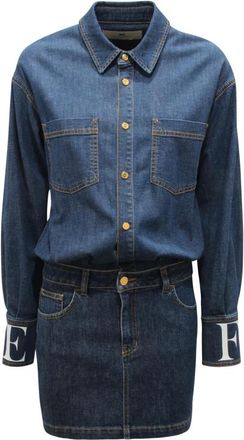 Elisabetta Franchi Femme, Robes, Bleu, Taille: 40 FR Abito WO Dress