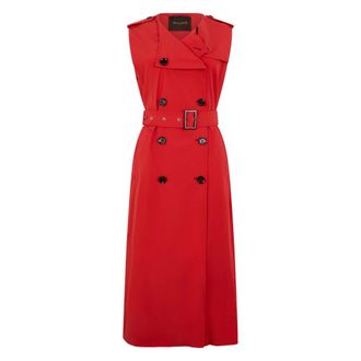 Moorer Femme, Manteaux, Rouge, Taille: 44 FR Long Dress