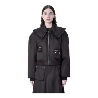 Ganni Duchesse Nylon Bomberjacke - - Jackets - Damen - Braun - 2XS