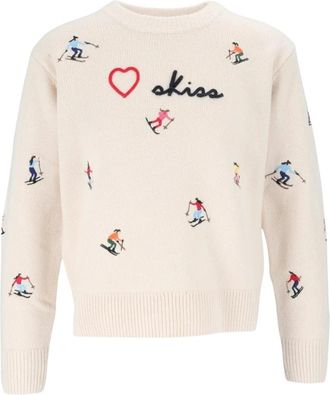 MC2 Saint Barth Pull col rond Kyla - Femme - Pulls - Beige - Taille: 38 FR
