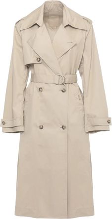 Woolrich Femme, Manteaux, Beige, Taille: 40 FR Cotton Trench