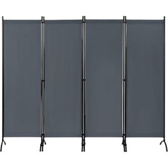Woltu Paravent, 224x182cm, S&eacute;parateur de Pi&egrave;ce, Brise-Vue, &Eacute;cran de Confidentialit&eacute;, Paravent Pliable, en Tissu avec Rev&ecirc;tement pa, et Pied en M&eacute;tal, Cr&egrave;me