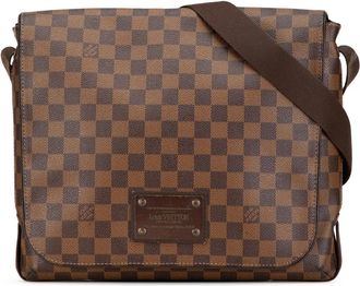 Louis Vuitton Hobo Bags - Damier Ebene Brooklyn MM - Gr. unisize - in Braun - für Damen