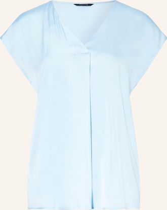 Comma Comma Blusenshirt Aus Satin blau