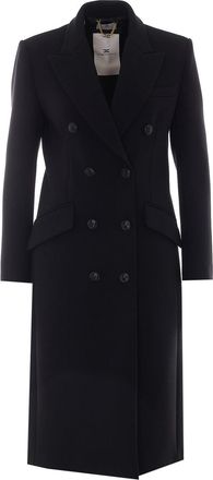 Elisabetta Franchi Knielanger Mantel - Schwarz