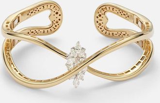 Yeprem Bracelet Golden Strada en or blanc et jaune 18 ct et diamants