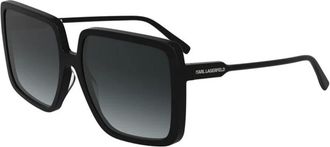 Karl Lagerfeld Femme, Accessoires, Noir, Taille: 58 MM Lunettes de soleil Kl6187S