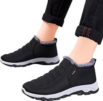 Generic Bottes de neige imperm&eacute;ables pour homme - Chaussures dhiver doubl&eacute;es de fourrure - Bottines plates antid&eacute;rapantes - Chaudes - Confortables - Chaussure