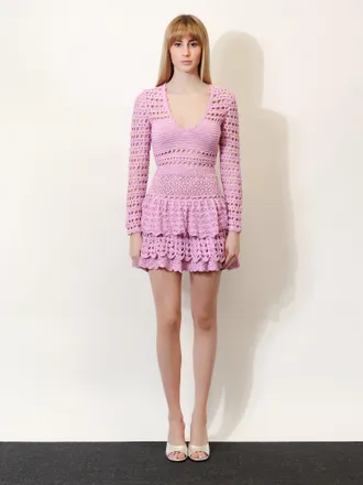 Retrof&ecirc;te Womens Mini Dress Pink Organic Cotton
