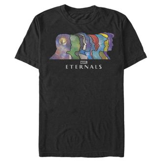 MARVEL Unisex The Eternals Silhouette Heads Organic Short Sleeve T-shirt, Schwarz, XL