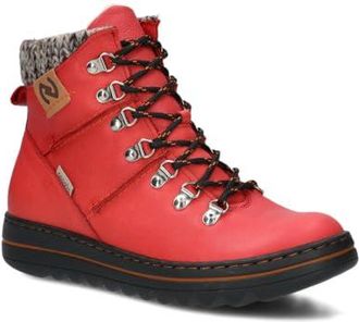 Nagaba Chaussures dhiver en cuir Féminin - Cuir véritable, de randonnée, Bottes dhiver, dextérieur, à lacets, Cheville haute, Automne - Rouge - 39