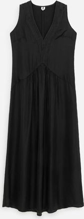 Arket Maxikleid Mit Organzadetail -Schwarz