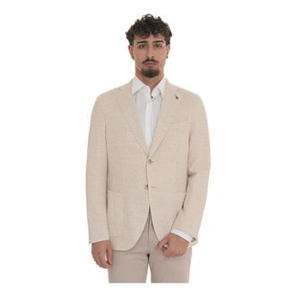 Paoloni Jacke aus strukturiertem Stoff mit Taschen - - Jackets - Herren - Beige - 4XL