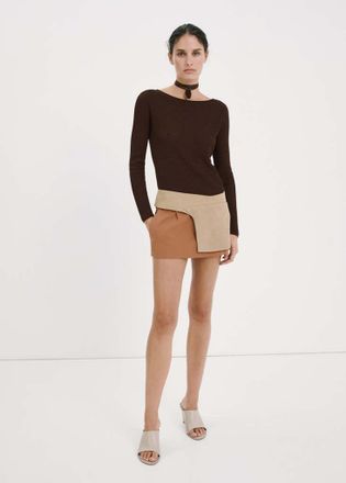 Mango Feinstrick-Pullover schokolade - Damen - XXS - MANGO