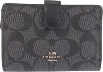 Coach Pre-owned Signature Leather PVC Wallet - Femme - Pre-owned - Gris - Taille: ONE Size