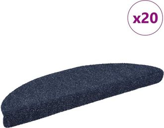 vidaXL Vidaxl - Stufenmatten Selbstklebend 20 Stk. 56x17x3 cm Blau Halbrund