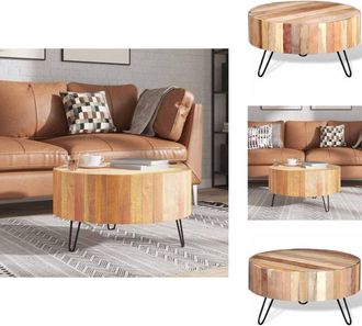 vidaXL Vidaxl - Table basse Bois de récupération massif - Table Basse Industrielle - Table Basse Design - Table Basse Vintage - Table Basse Bois Récupéré