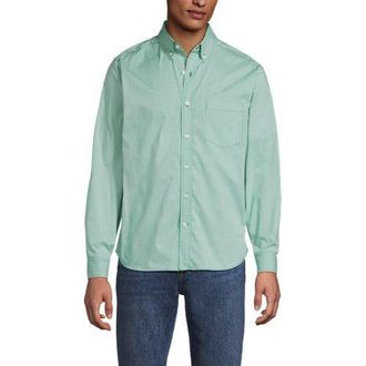 Lands End Ultimativ-Hemd, Classic Fit, Herren, Gr&ouml;&szlig;e:48-50 regular, Gr&uuml;n, Elasthan/Baumwoll-Mischung/Polyester-Mischung, by Lands End