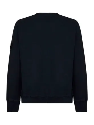 Stone Island Mens Crewneck Sweatshirt Organic Cotton Blue Sweatshirts Sweater