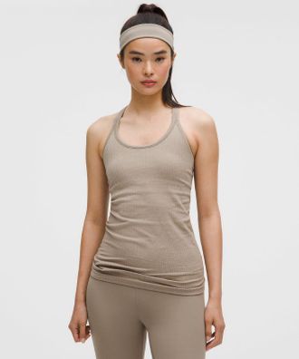lululemon Ebb to Street Tanktop für Frauen - Khaki - Größe 10