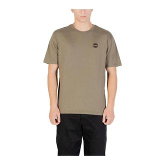 Napapijri Homme, Tops, Vert, Taille: S T-shirt en coton &agrave; manches courtes et col rond