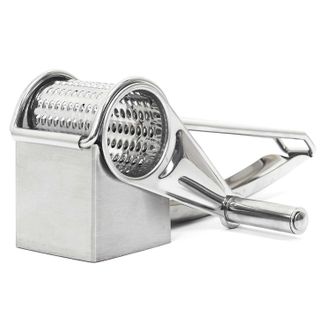 COOK CONCEPT KU6648, Manual Stainless Steel Cheese Grater, modern and elegant Design, Easy to use and clean, compact Dimensions 20x6x8 cm, Silver Color
