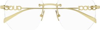 Gucci Eckige optische Fassung - - Accessories - unisex - Gelb - 54 MM