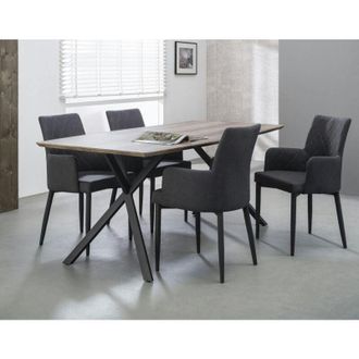 Pier Import Pier Import - Table &agrave; manger contemporaine effet ch&ecirc;ne antique 190 cm helsinki