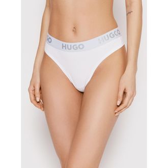 HUGO BOSS Hugo Stringtanga Thong Sporty Logo 50469651 Wei&szlig;