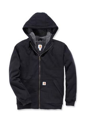 Carhartt Work in Progress Sherpa-Lined Midweight Full-Zip Sweatshirt Maillot de surv&ecirc;tement, Black, XL Taille Normale Homme