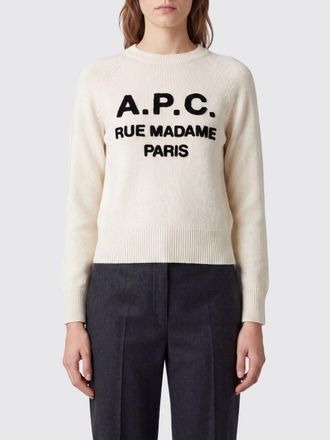 A.P.C. A. P.C. Rundhalspullover aus reiner Schurwolle mit Jacquard-Logo