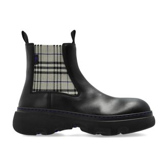 Burberry Femme, Chaussures, Noir, Taille: 41 EU Bottes Chelsea Creeper en cuir