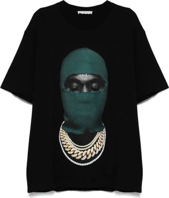 Ih Nom Uh Nit IH NOM UH Nit, Homme, Tops, Noir, Taille: S T-shirt en Coton Imprim&eacute; Masque