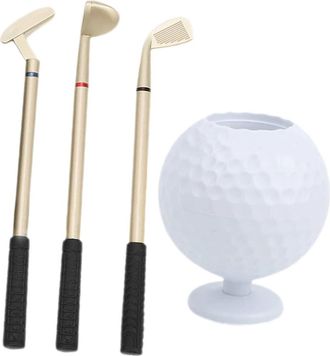 Holibanna Golf Ball Stifthalter Kreatives Golf-design Für Schreibtisch-dekoration Praktischer Kugelschreiber Halter Für Zuhause Und Büro Einzigartiges Golfgesch