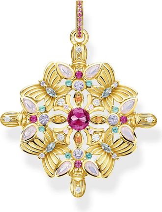 Thomas Sabo Thomas Sabo Anhänger Amulett Kaleidoskop Schmetterling Gold, PE877-996-7, 4.5, Mehrfarbig