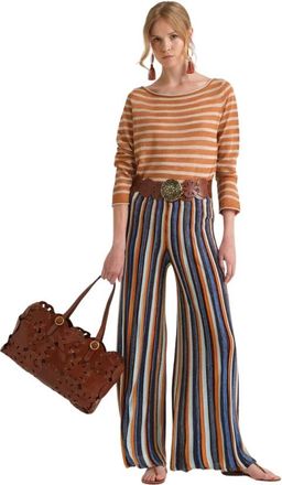 Maliparmi Maliparmi, Femme, Pantalons, Multicolore, Taille: 40 FR Flexage Stripes Pantalons